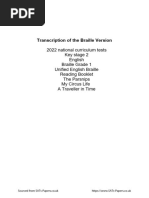 2022 Reading SATS Past Paper - 2022 KS2 Reading Booklet | PDF | Art