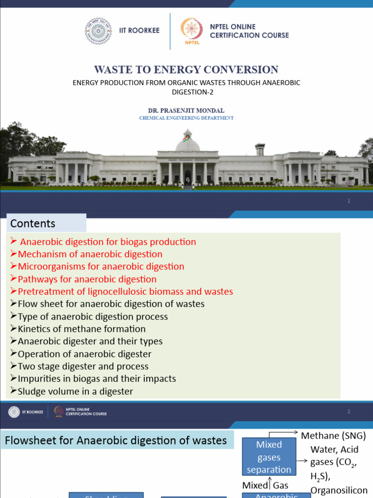 Lecture 25 - Anaerobic Digestion 2 | PDF | Anaerobic Digestion ...