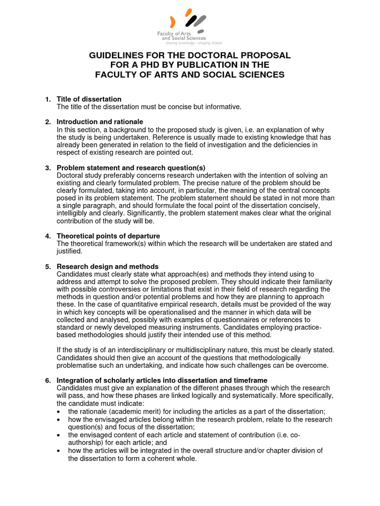 2022 - Guidelines For PHD (By Publication) Proposal | PDF | Methodology ...