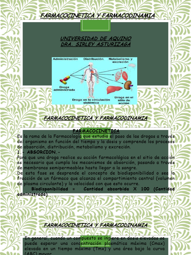 Farmacocinetica y Farmacodinamia | PDF