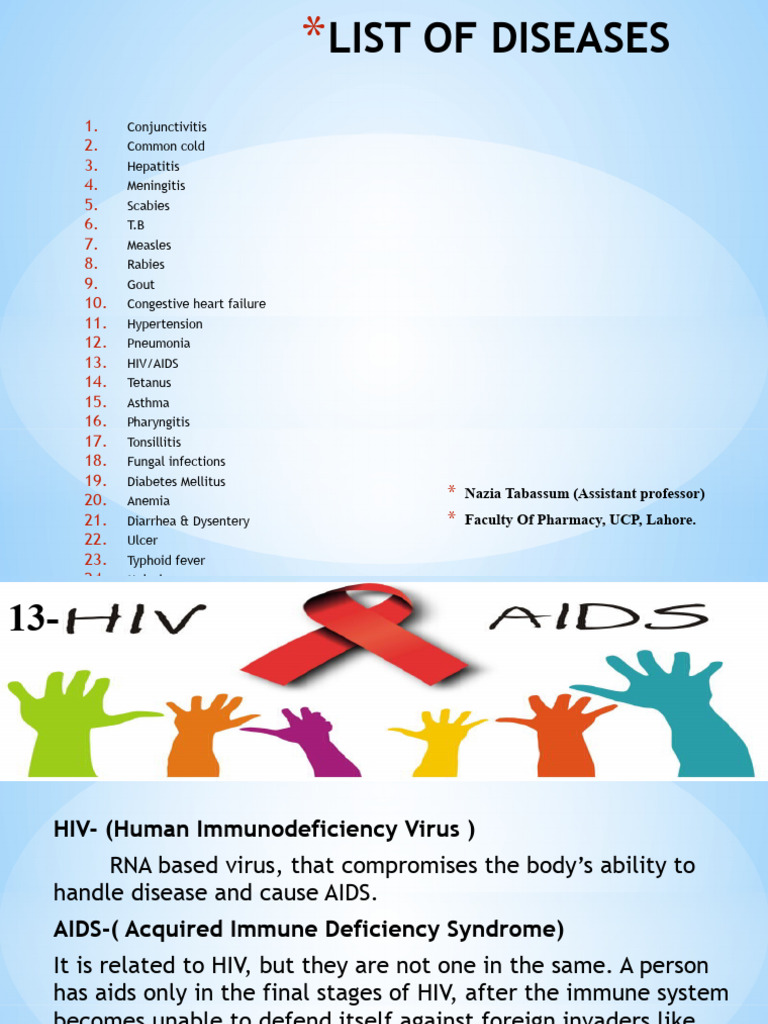List | PDF | Hiv/Aids | Infection