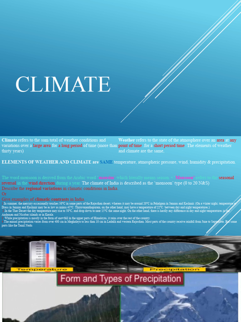 India's Diverse Climate Patterns | PDF | Monsoon | Wound