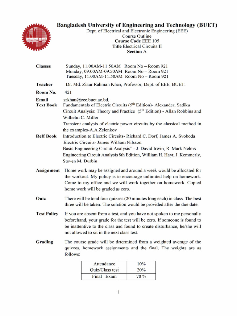 EEE 105 - Zia | PDF