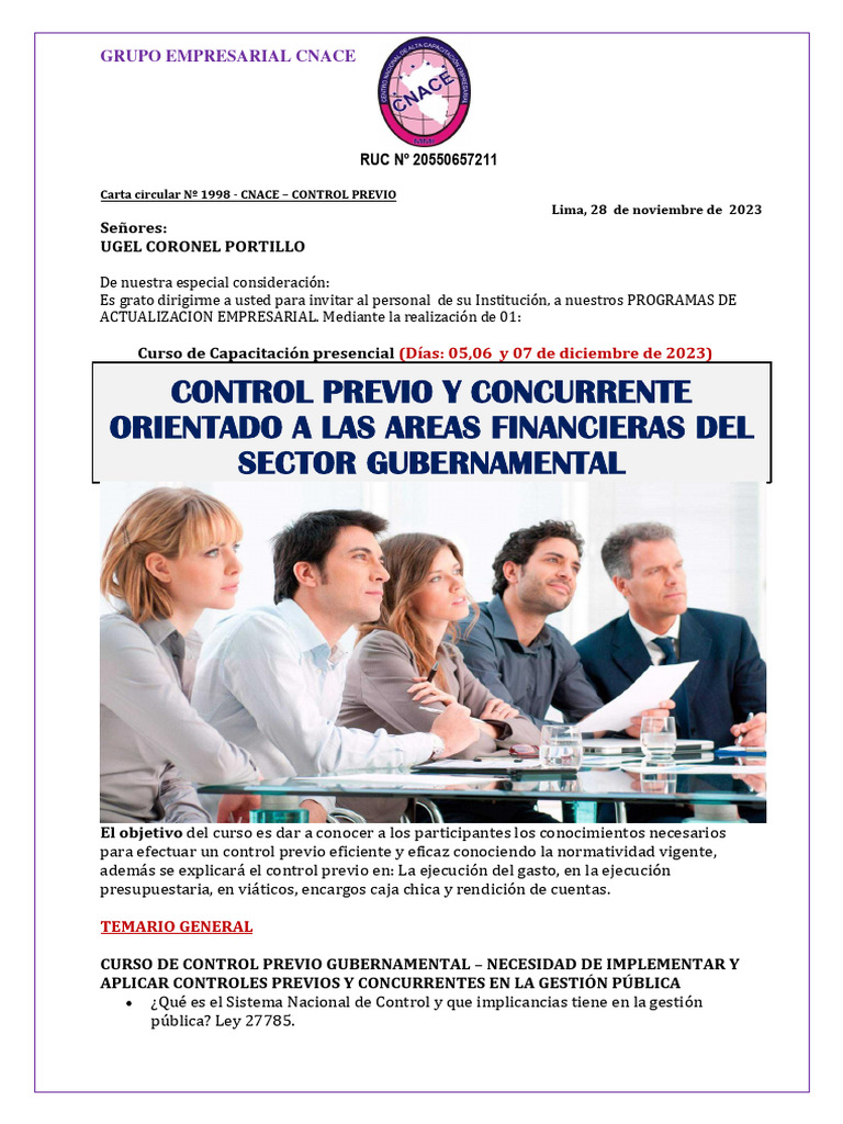 Control Previo - Dic. Coronel Portillo | PDF | Economias | Gobierno