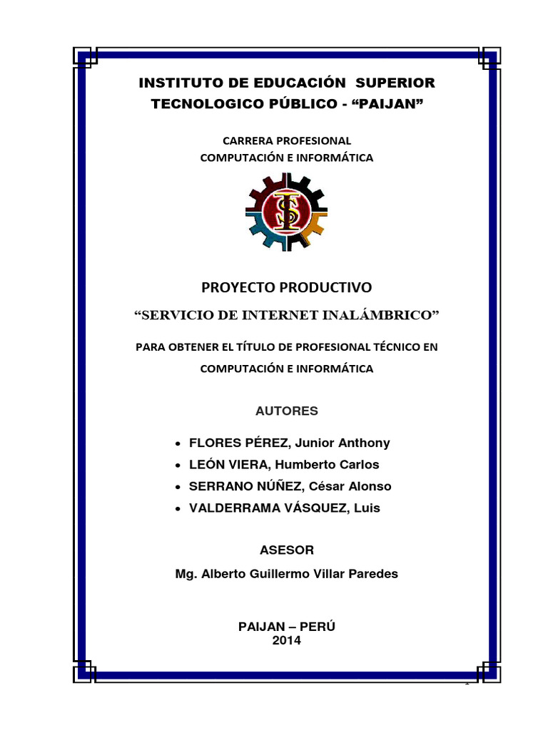 Proyecto de Internet Inalambrico Final1 | PDF | Internet | Red inalámbrica