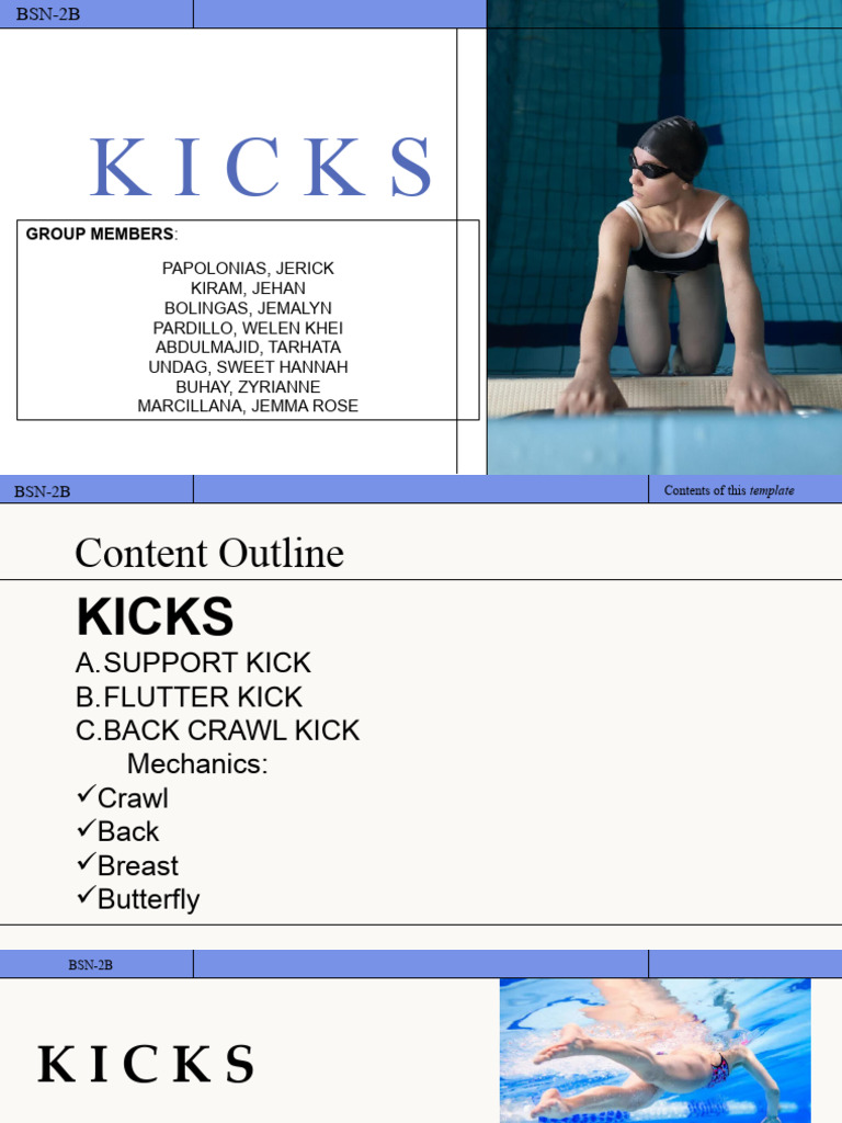 Kicks in Swimming | PDF | Individual Sports | Athletic Sports