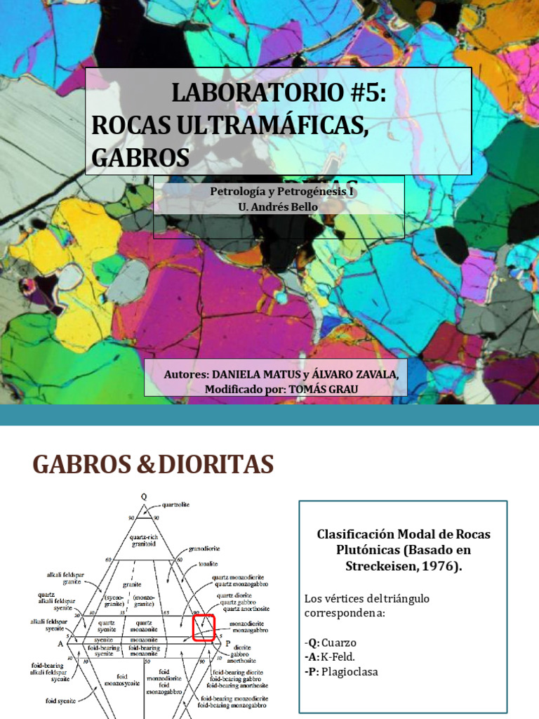 Lab 04 - Peridotitas, Gabros & Dioritas | PDF | Roca ígnea | Materiales naturales