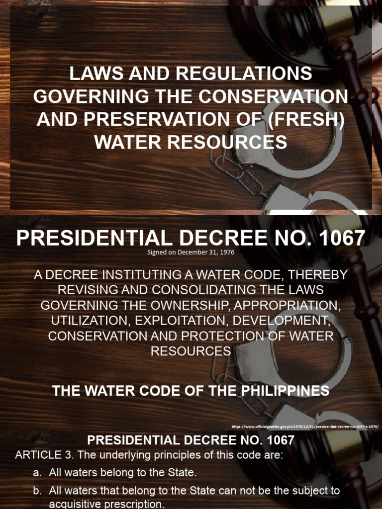 Laws and Regulations On Water Resources | Download Free PDF | Water ...