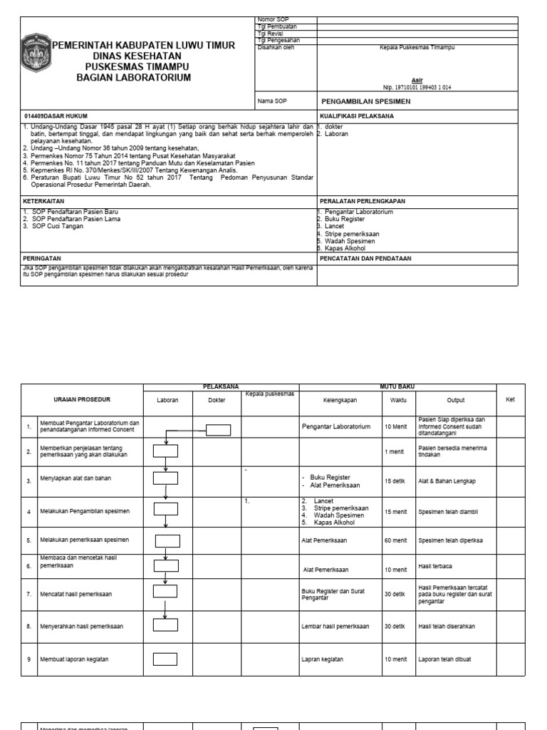 Pengambilan Spesimen | PDF