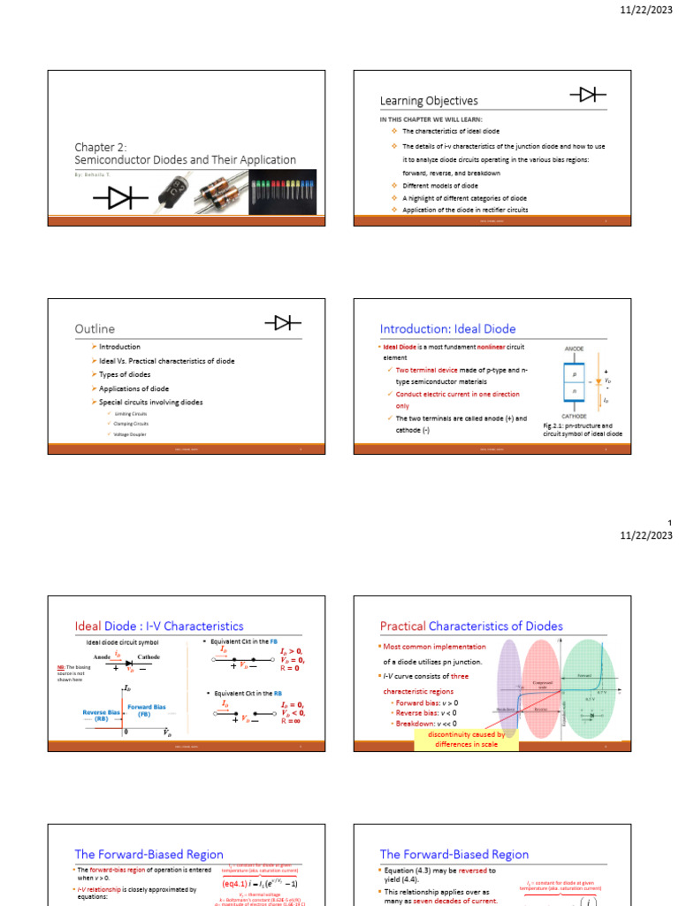 2.PPT - Chapter 2 Diodes and Their Application | PDF | Diode | P–N Junction