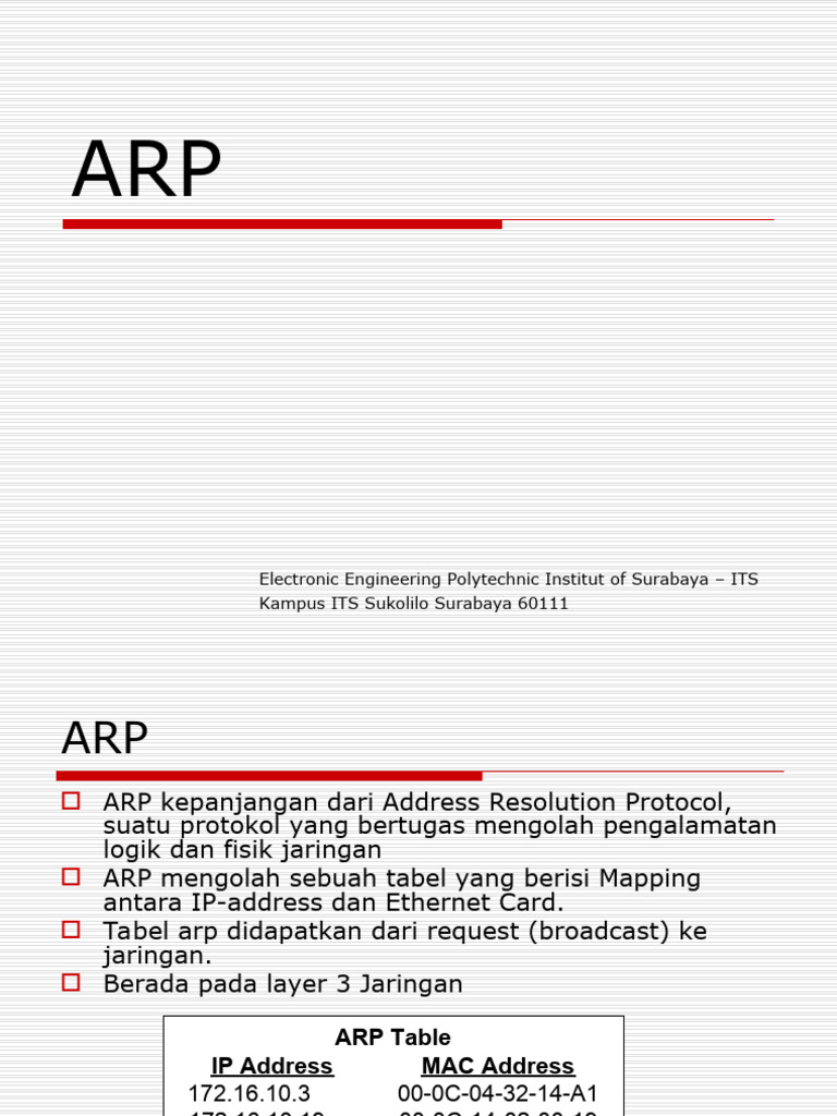Modul 4-1b ARP | PDF | Internet Protocols | Internet Standards