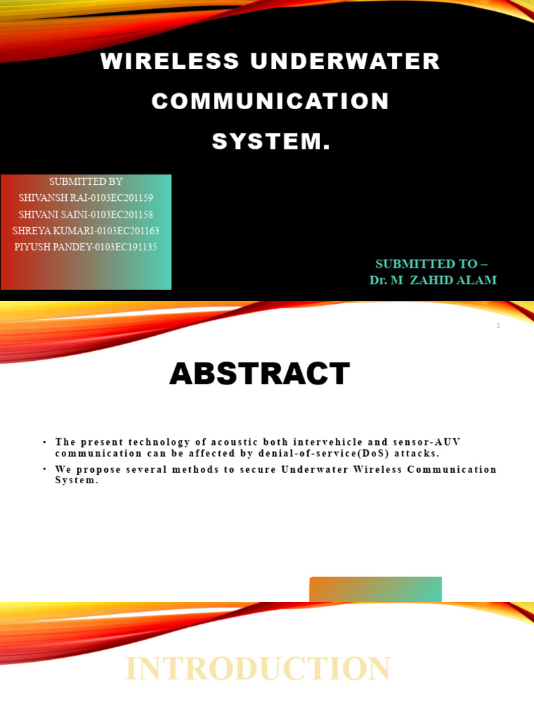 Wireless Underwater Communication | PDF | Infrared | Modulation