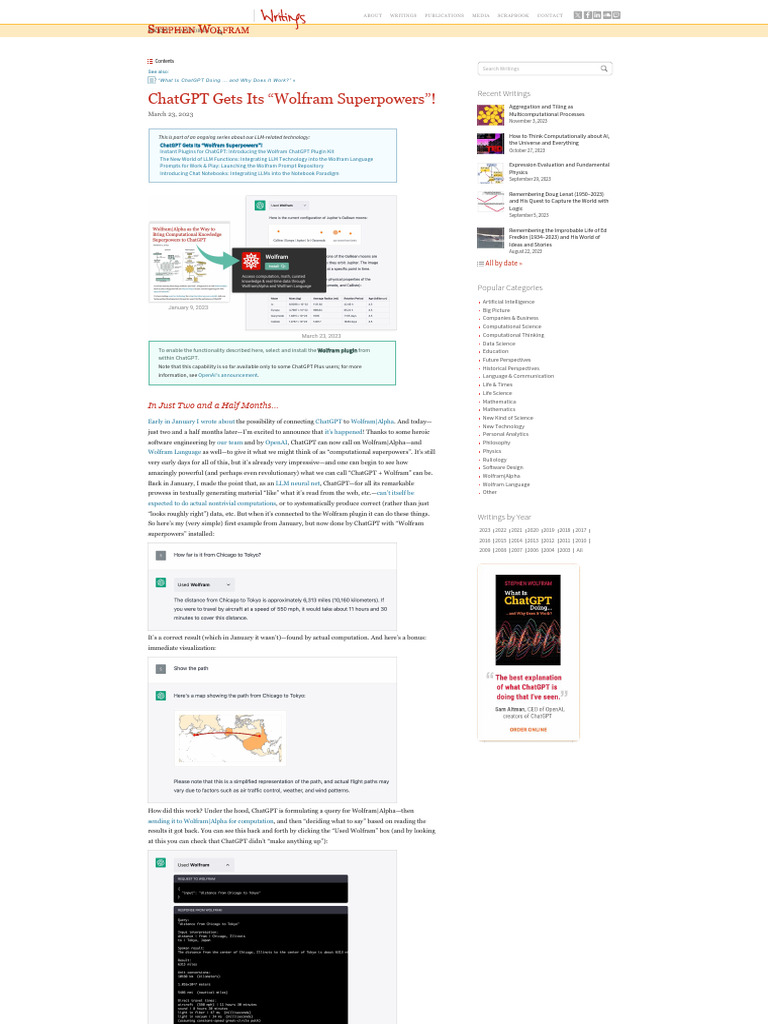 ChatGPT's Wolfram Superpowers Explained | PDF | Artificial Intelligence ...