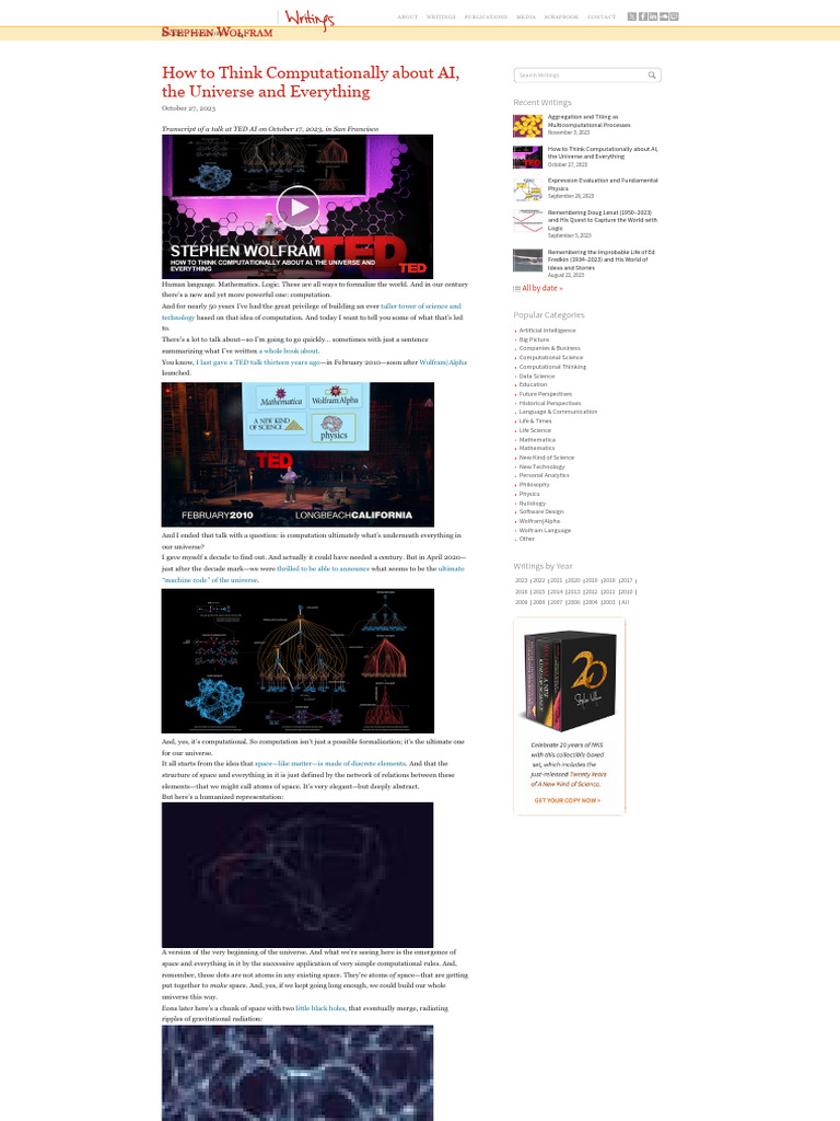 How To Think Computationally About Ai - The Universe and Everything ...
