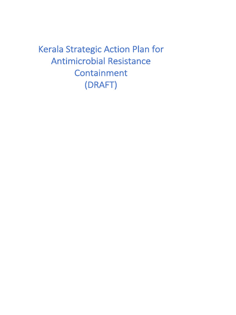 Kerala Strategic Action Plan For AMR Containment 27jan2018 1-1 | PDF ...