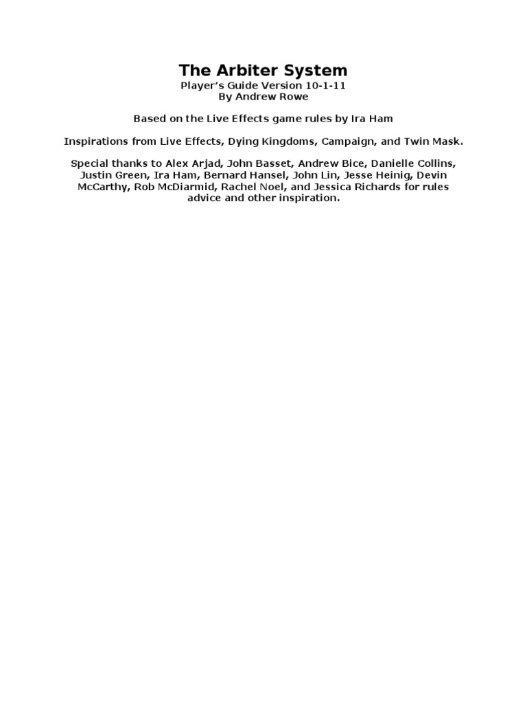 Imperium Arbiter | PDF | Magic (Paranormal) | Game Design