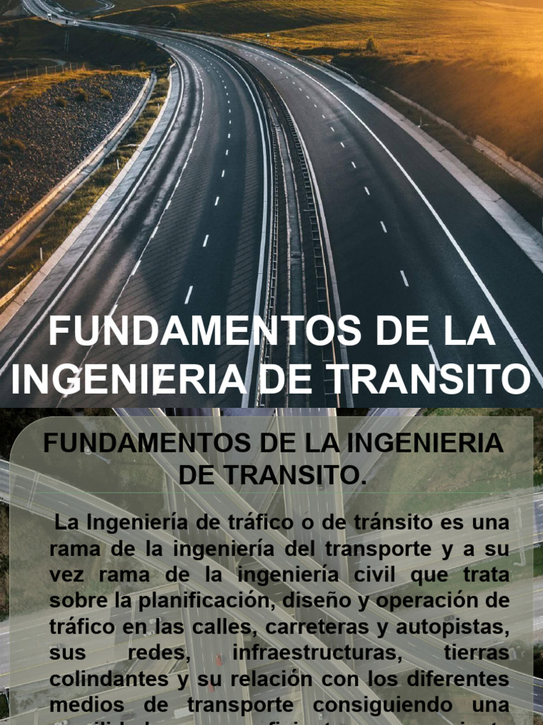 Fundamentos de La Ingenieria de Transito | PDF | Peatonal | La carretera Fundamentos de La Ingenieria de Transito | PDF | Peatonal | La carretera