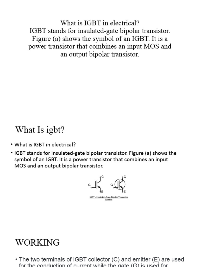 What Is IGBT in Electrical | Download Free PDF | Field Effect ...