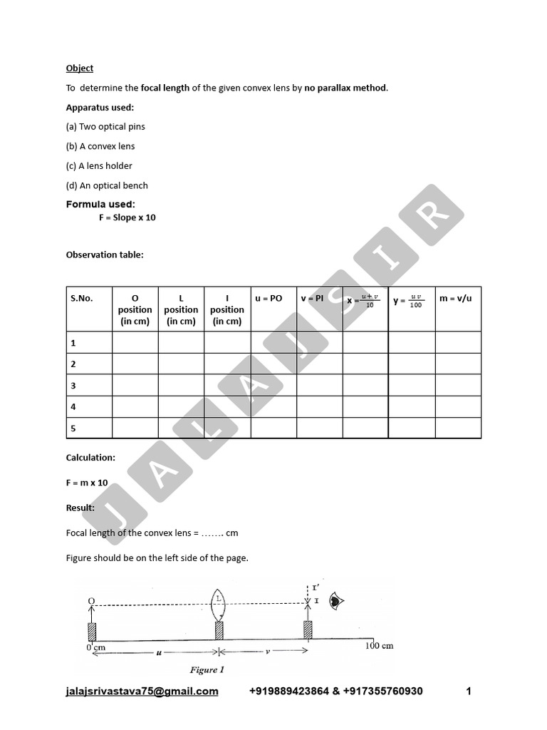 U-V Method Practical | PDF