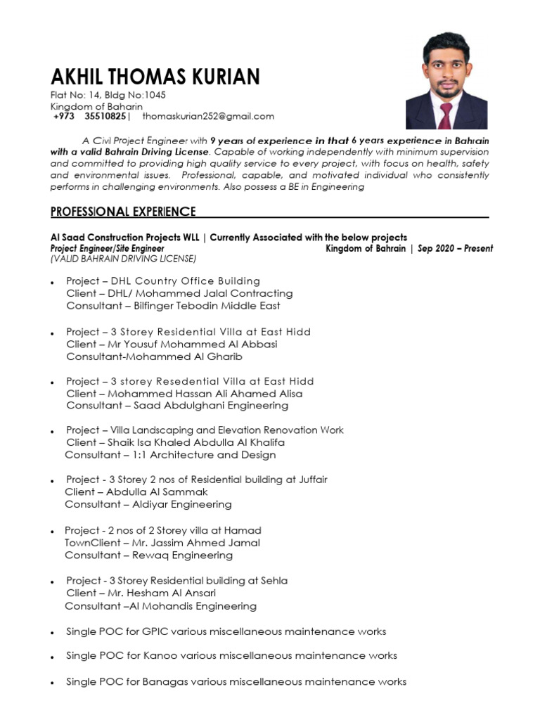 Akhil Thomas Kurian CV | PDF | Business
