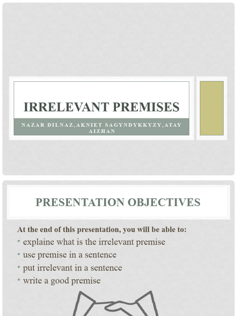 Irrelevant Premises - Group 412. | Download Free PDF | Argument ...