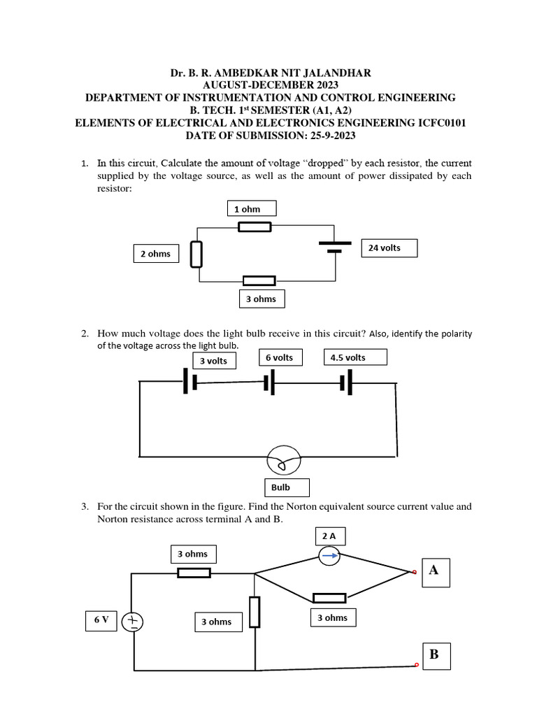 Assignment 1 | PDF | Electrical Network | Capacitor