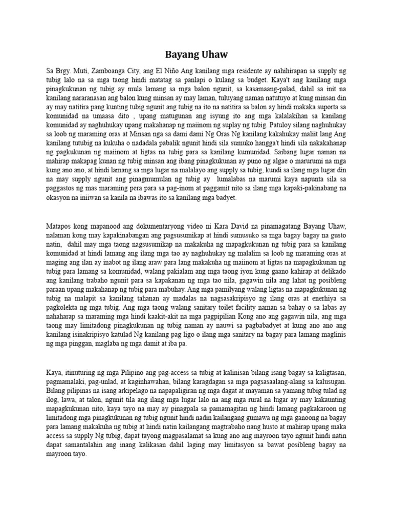 Bayang Uhaw Esp | PDF