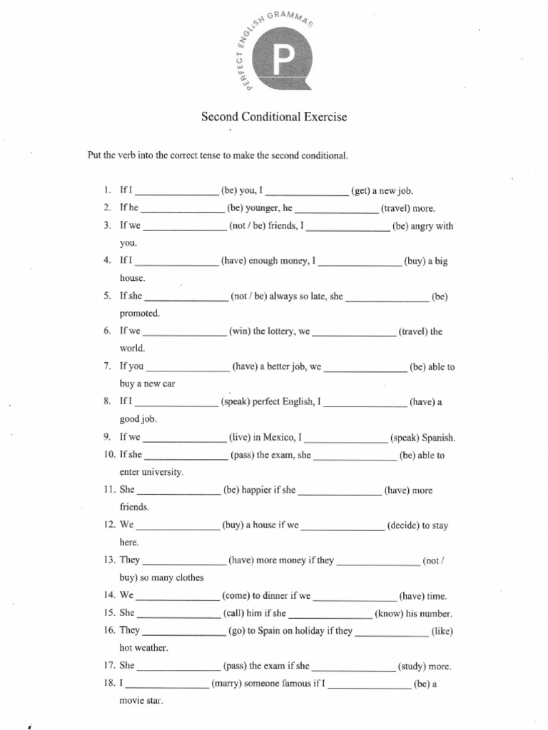2nd Conditional #1 | PDF
