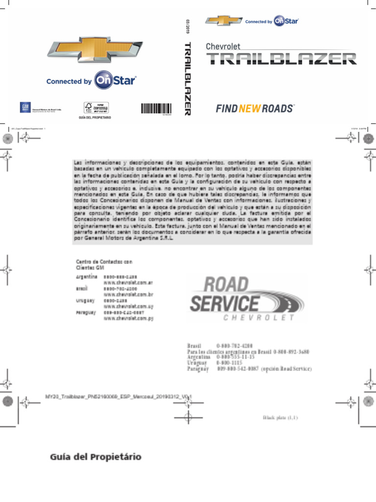 MANUAL Chevrolet-TrailBlazer - 2020 - ES - AR - 1ebd88da11 | PDF ...