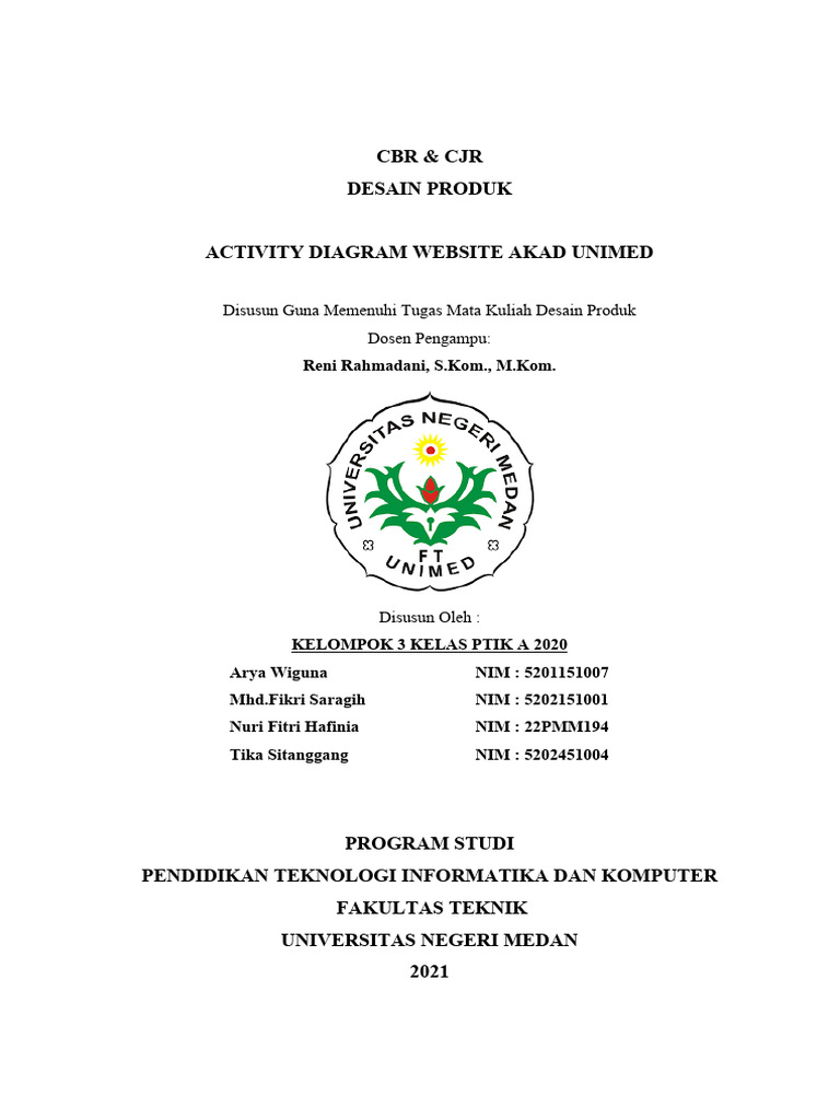 CBR & CJR Desain Produk KELOMPOK 3 (Diagram Activity) | PDF | Komputer