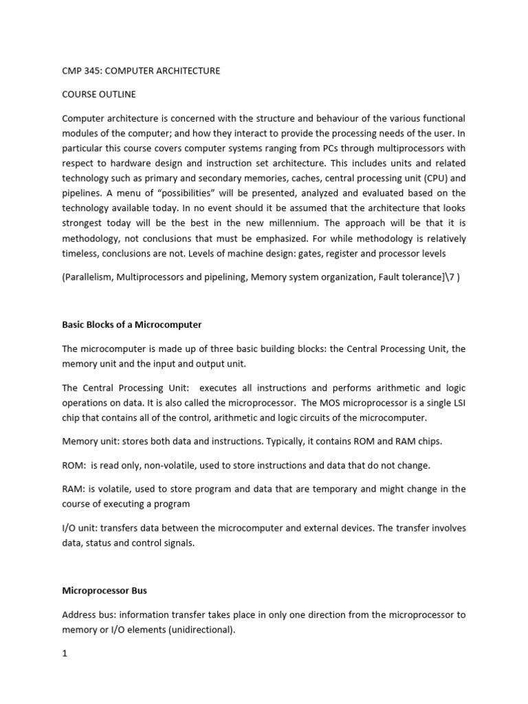 CMP 345 | PDF | Central Processing Unit | Logic Gate