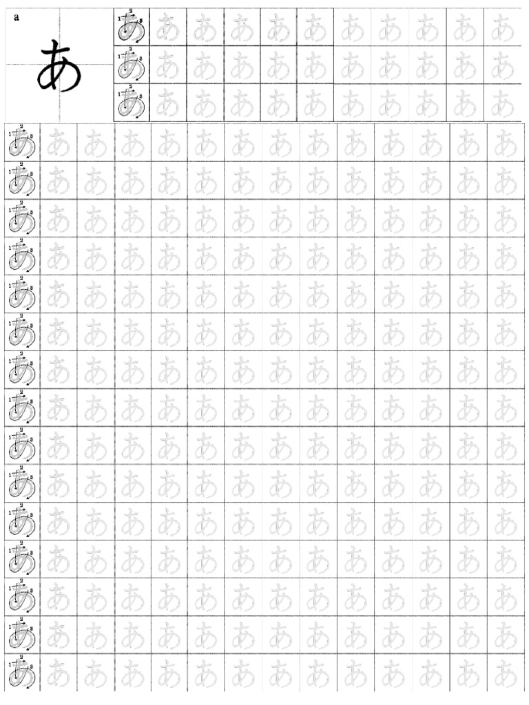 Aiueo Hiragana | PDF