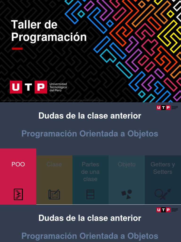 Taller Programacion Sem 12 Sesion 24 Pdf Constructor Programación Orientada A Objetos