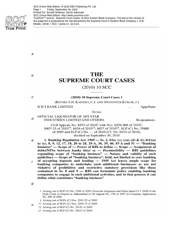 Phoenix ARC - Case Laws | PDF | Supreme Court Of India | United States ...