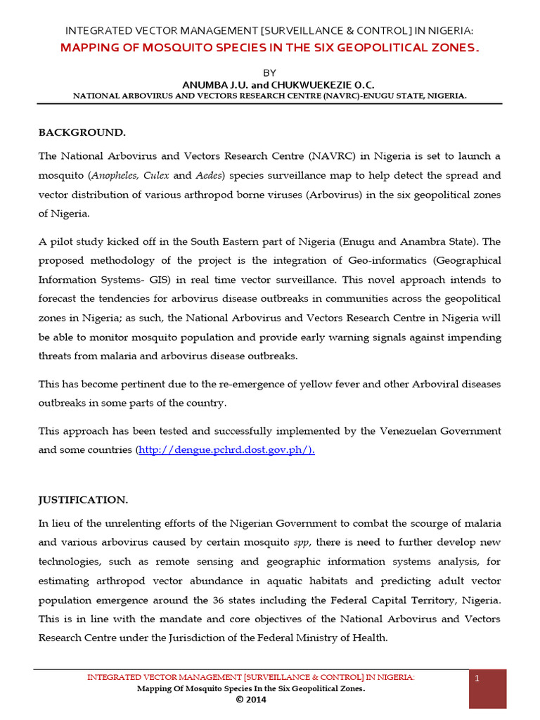Integrated Vector Management Surveillanc | PDF | Geographic Information ...