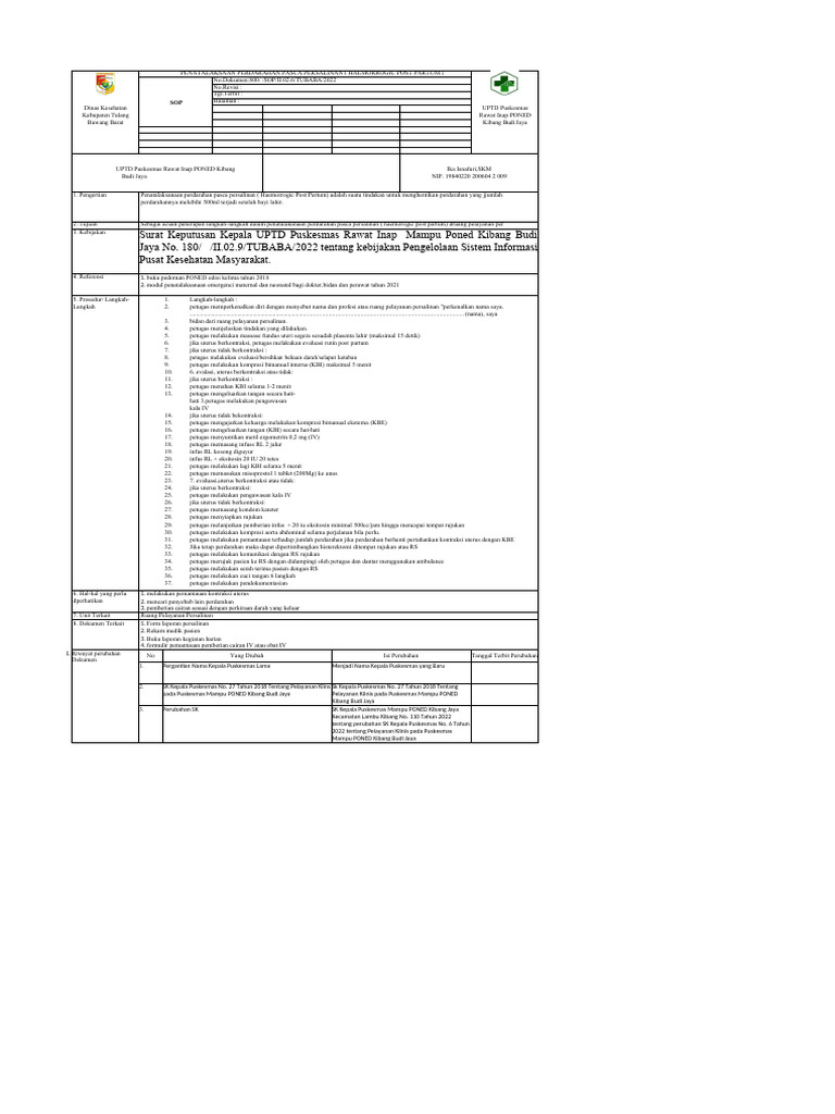 Sop HPP Tahun 2022 & 2023 | PDF