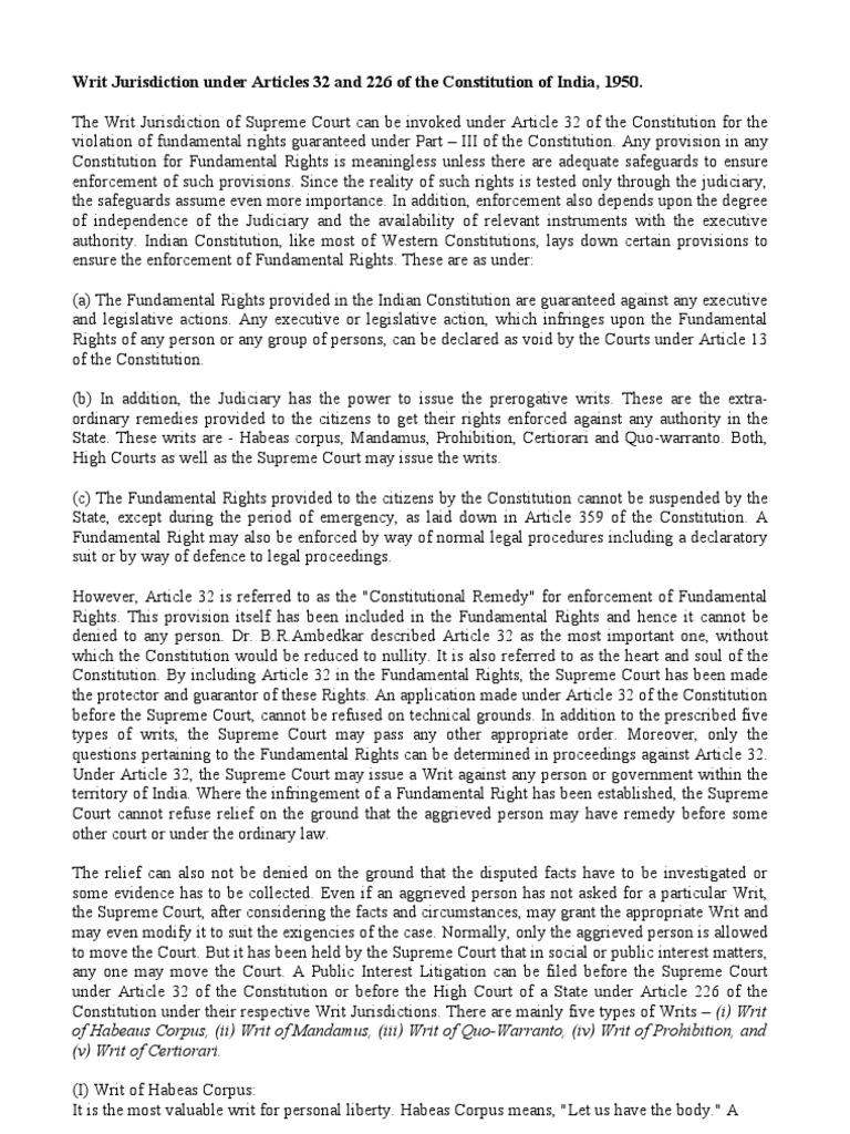 Writs | Writ | Writ Of Prohibition