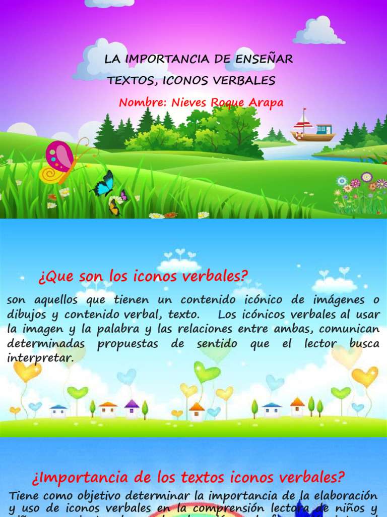 La Importancia de Enseñar Textos Iconos Verbales | PDF | Dibujo ...