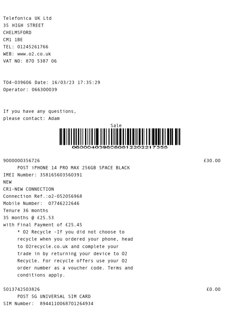 Emailreceipt-A4 | PDF | Mobile Phones | Telecommunications