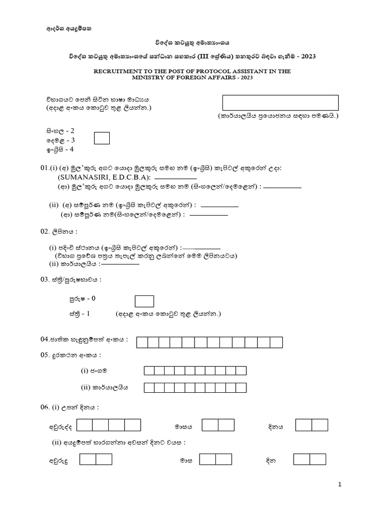 Application Sinhala | PDF