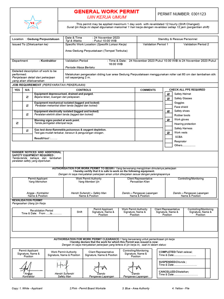 Work of Permit | PDF