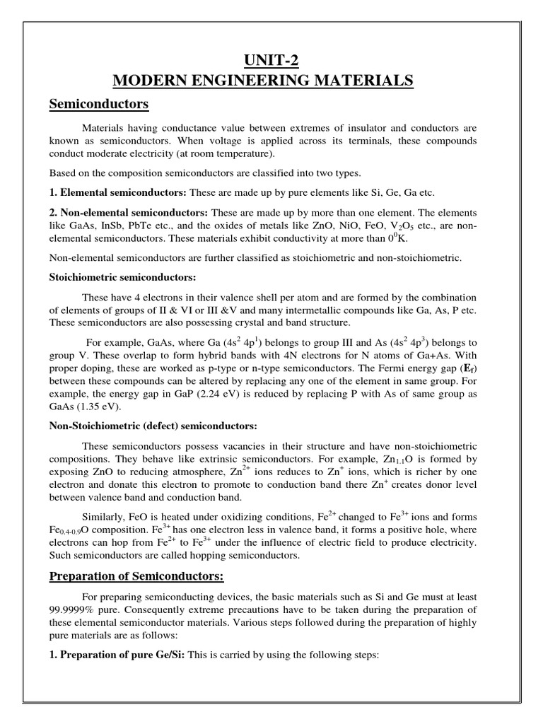 R-23 Unit-2 Chemistry | PDF | P–N Junction | Superconductivity