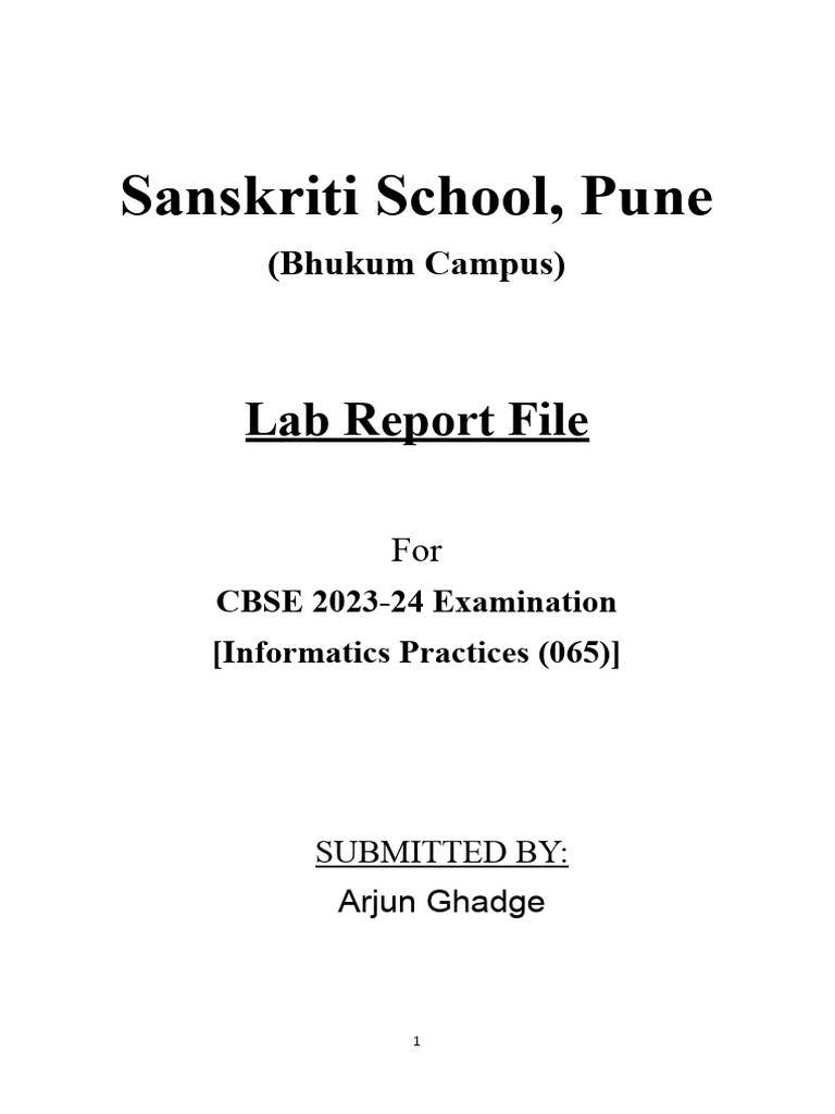 Sample LabReportFile 2023-24 | PDF | Table (Database) | Database Index Sample LabReportFile 2023-24 | PDF | Table (Database) | Database Index