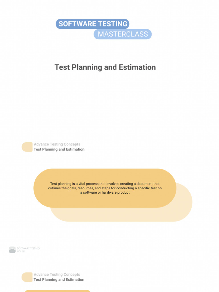 Test Planning and Estimation | PDF