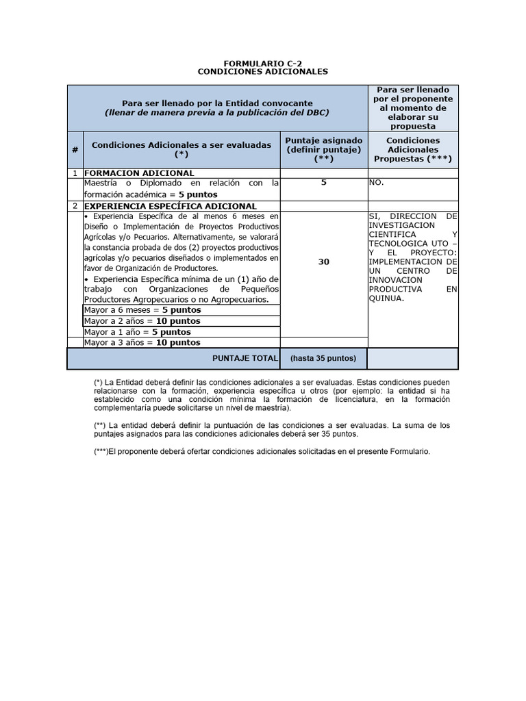 Formulario C-2 | PDF