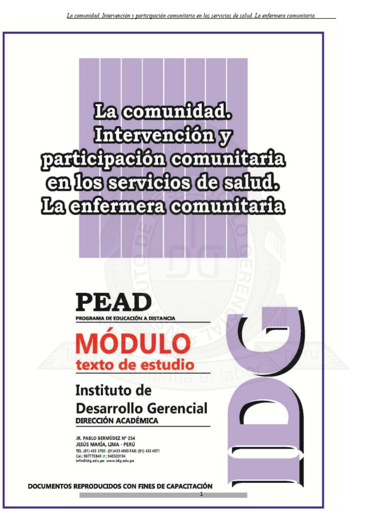 Modulo 2 Programa Enfermeria en Salud Comunitaria (Ok) | PDF | Enfermería | Comunidad
