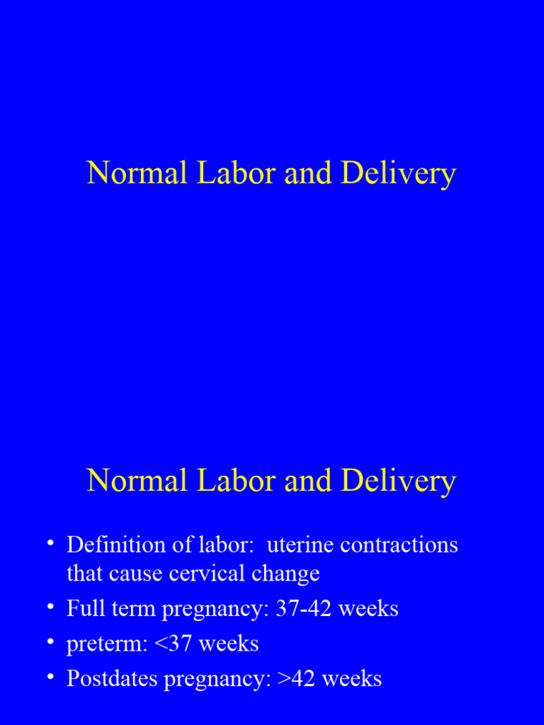 Normal Delivery | PDF | Childbirth | Abdomen