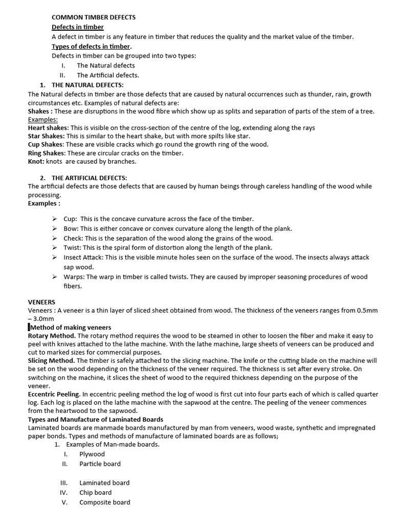 Common Timber Defects | PDF | Steel | Iron