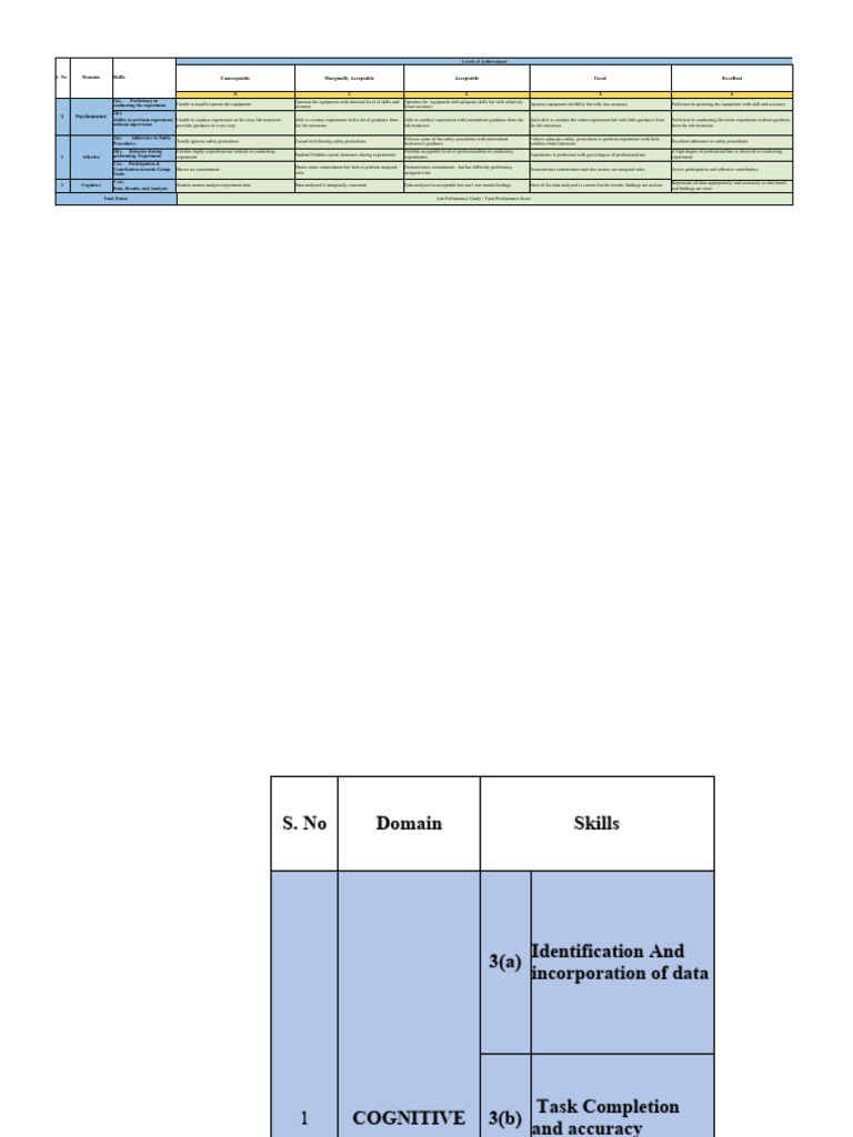 Lab Rubrics Pdf Experiment Learning 