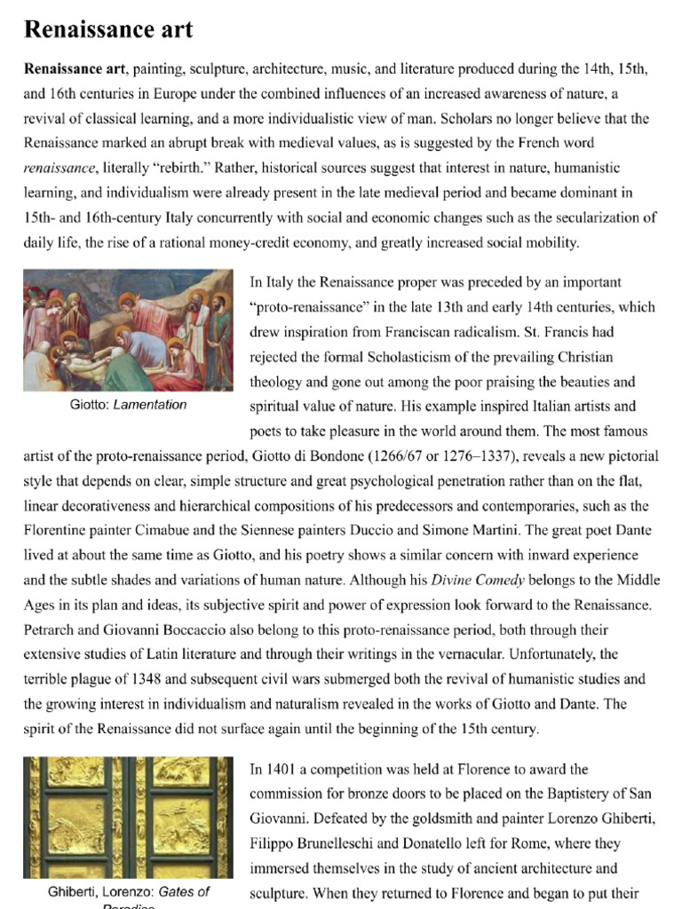 Renaissance Art | PDF | Renaissance | Raphael